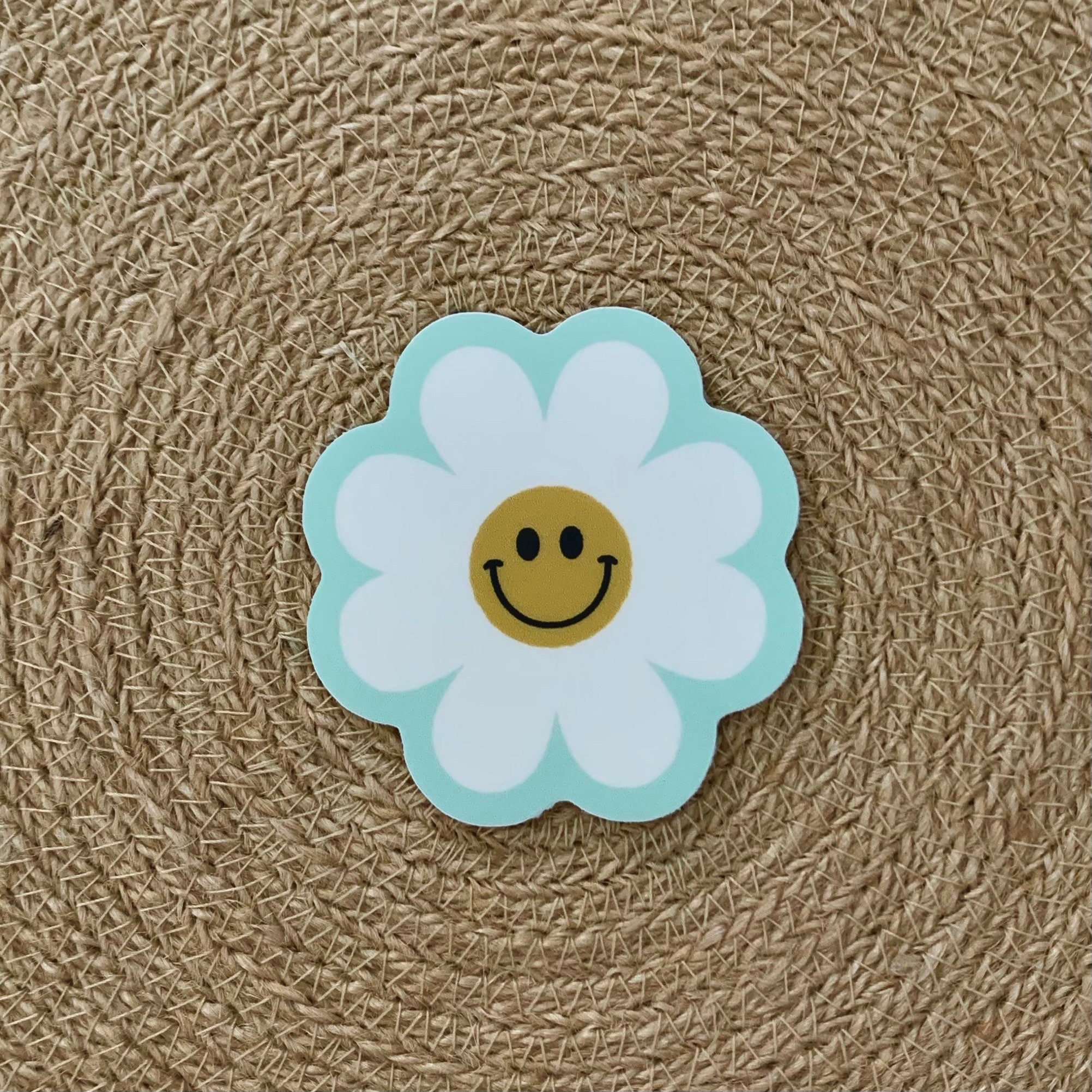 Smiley Flower Sticker - Etsy