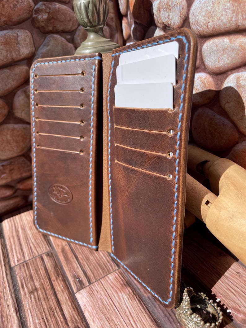 Roper Wallet Horween Derby in Brown Nut Handmade Roper Wallet 12 Cards ...