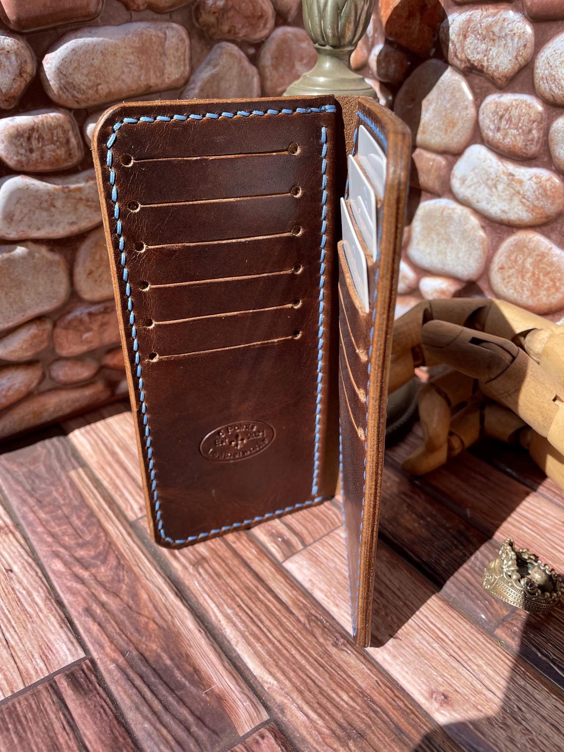 Roper Wallet Horween Derby in Brown Nut Handmade Roper Wallet 12 Cards ...