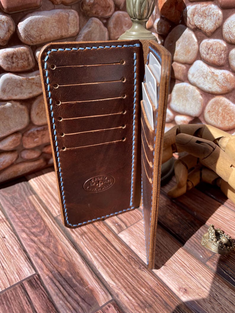 Roper Wallet Horween Derby in Brown Nut Handmade Roper Wallet 12 Cards ...