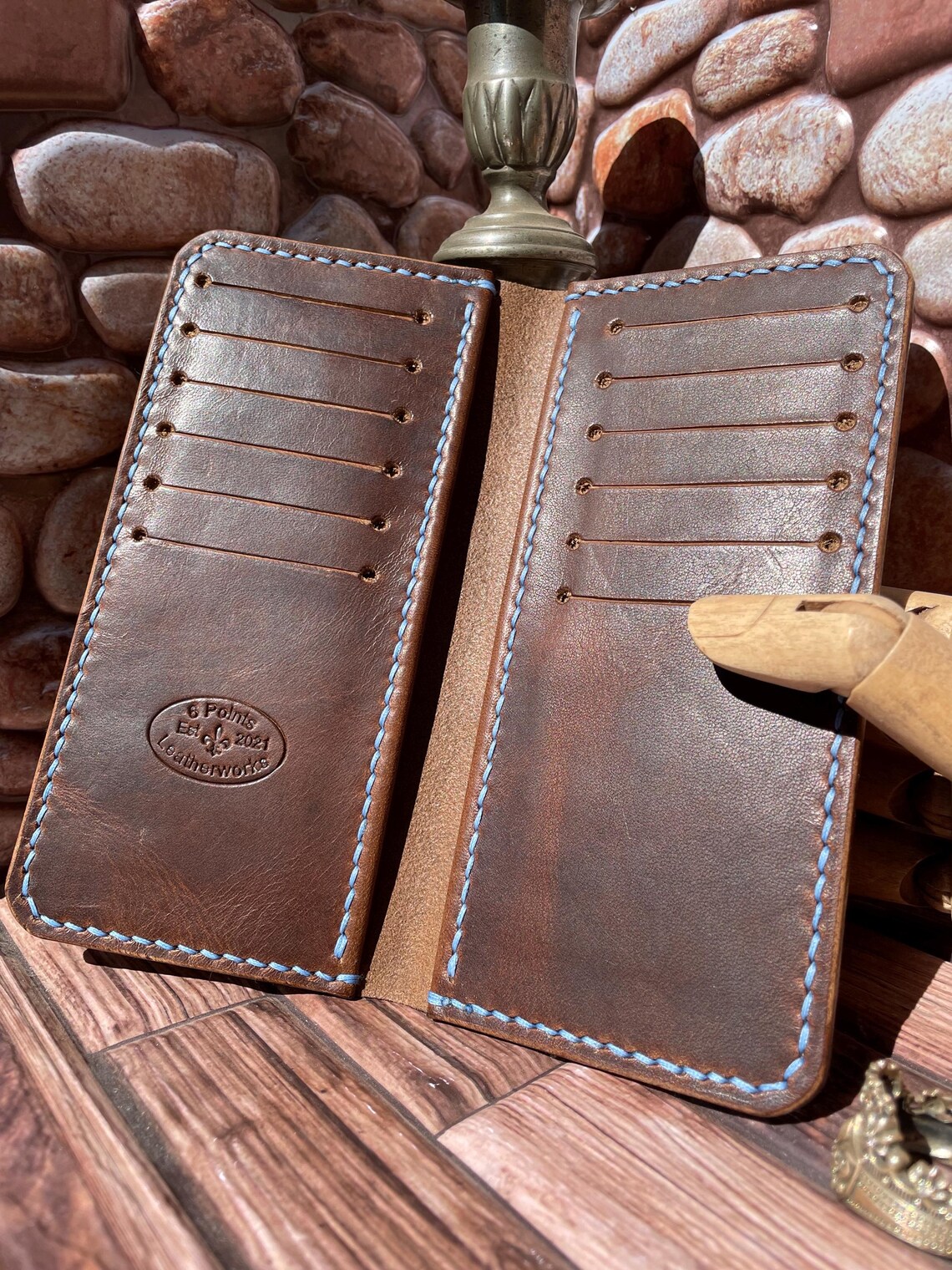 Roper Wallet Horween Derby in Brown Nut Handmade Roper Wallet 12 Cards ...