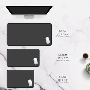 Minimalist Aesthetic Desk Mat, Beige Leafy Extended Mousepad, Xxl Mouse ...