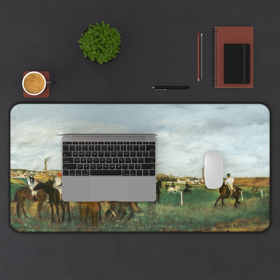 The Races Extended Mouse Pad, Edgar Degas Home Office Desk Mat, Desk ...