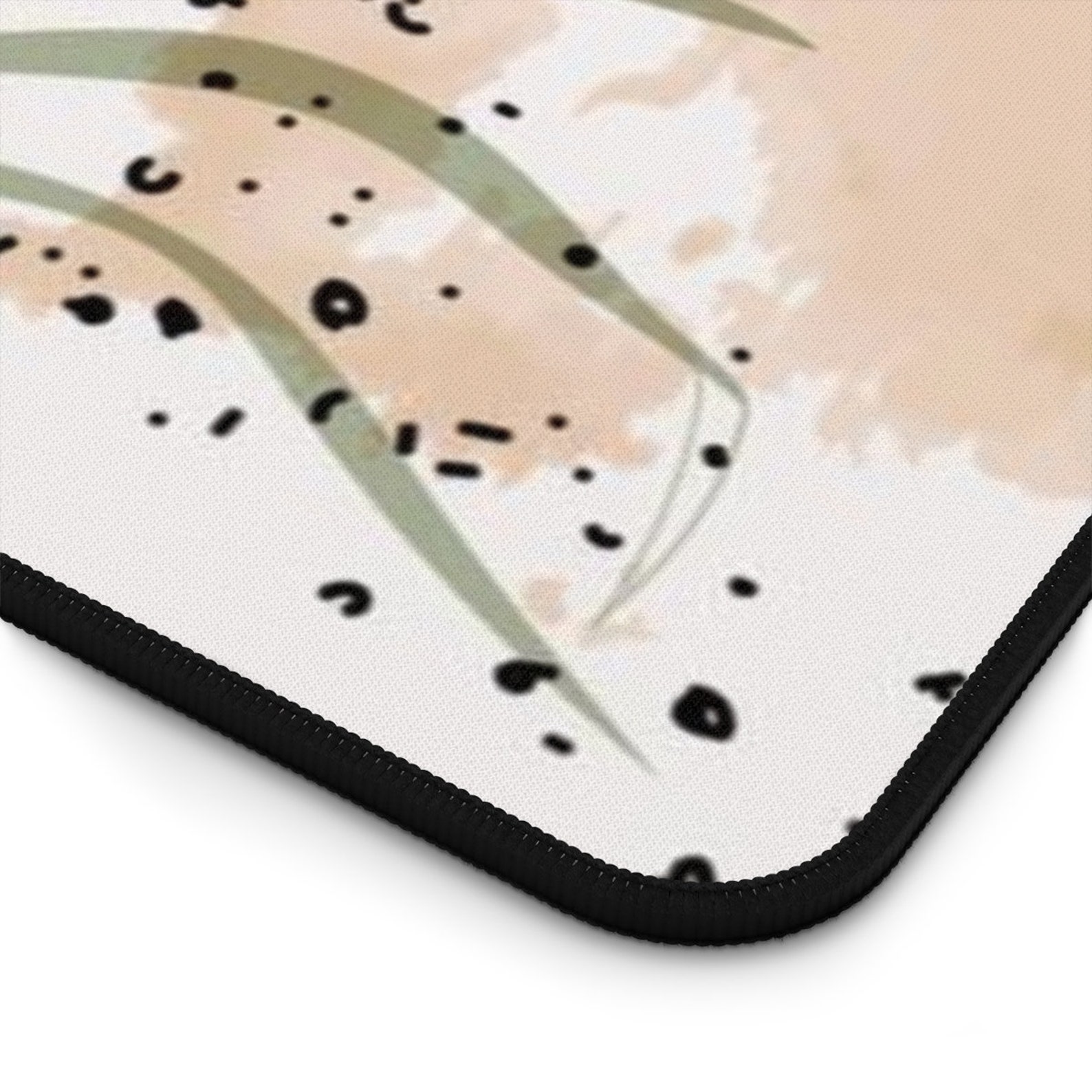 Minimalist Aesthetic Desk Mat Beige Leafy Extended Mousepad - Etsy