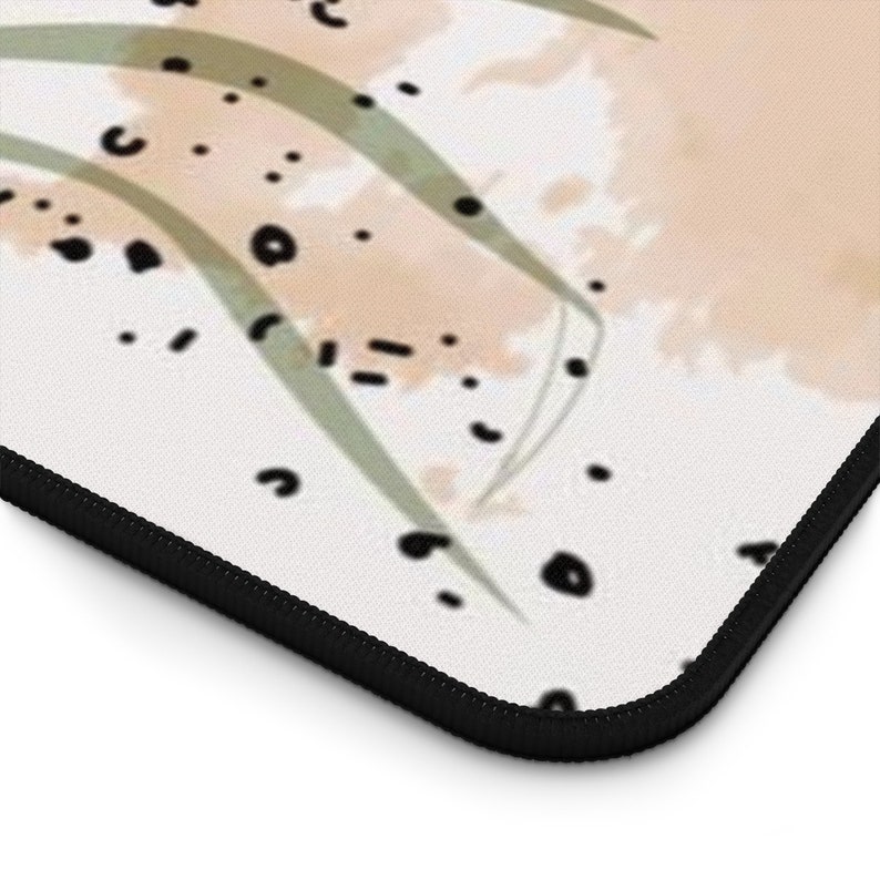 Leafy Beige Desk Mat, Extended Mousepad, Trendy Workspace Decor - Etsy