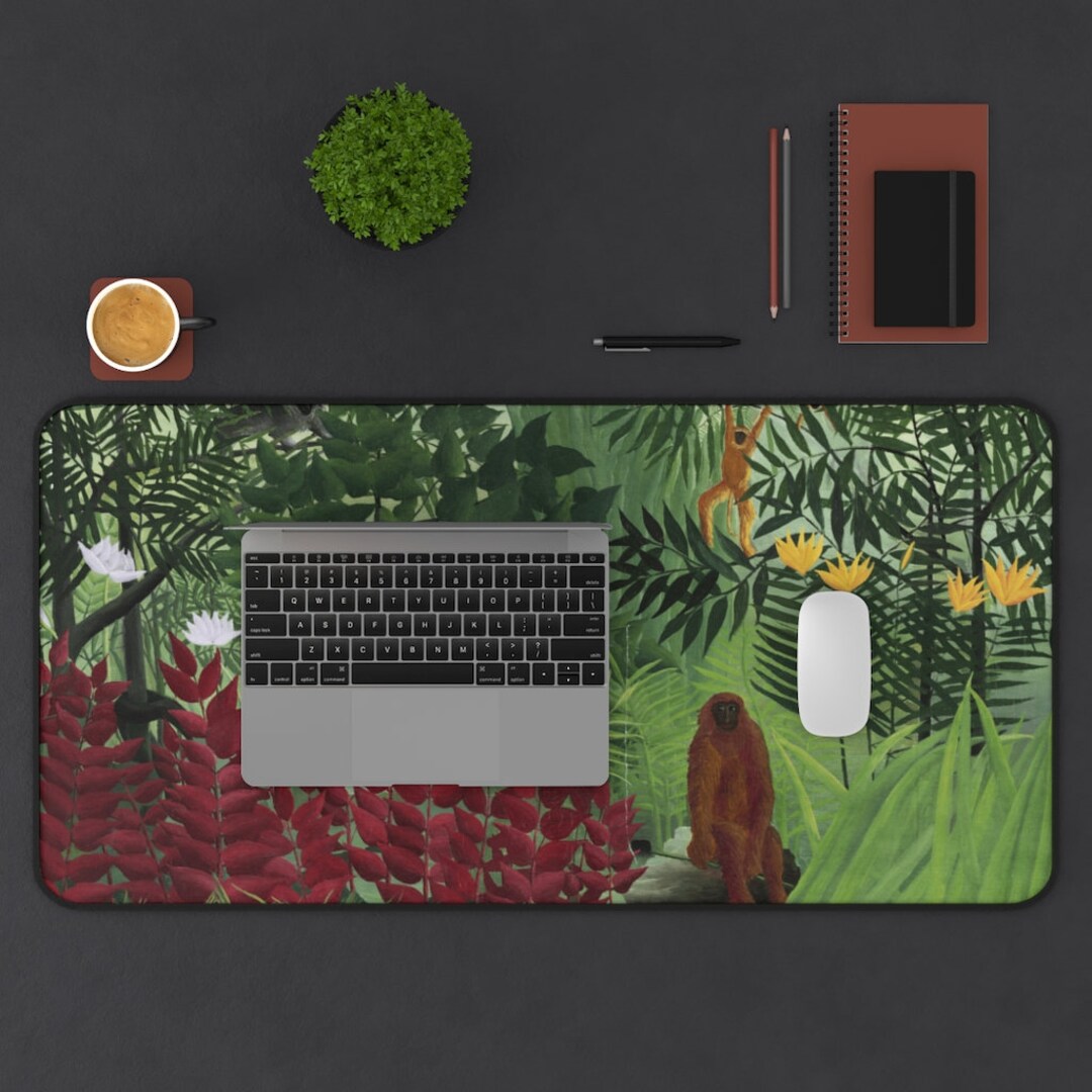 Henri Rousseau Extended Desk Mat, Extra Large Mousepad, Desk Accessory ...