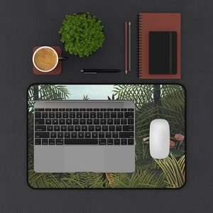 Henri Rousseau Desk Accessory Décor, Virgin Forest Extended Mousepad ...