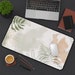 Minimalist Aesthetic Desk Mat, Beige Leafy Extended Mousepad, Xxl Mouse ...