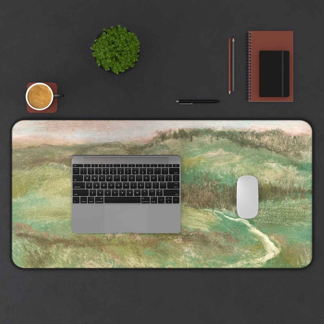 Edgar Degas Landscape Green Desk Mat, Extended Mouse Pad, Aesthetic ...