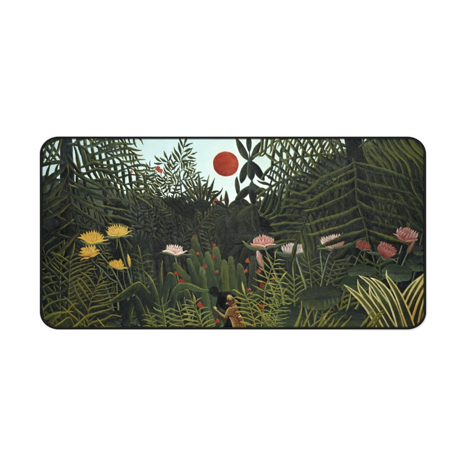 Henri Rousseau Desk Accessory Décor, Virgin Forest Extended Mousepad ...