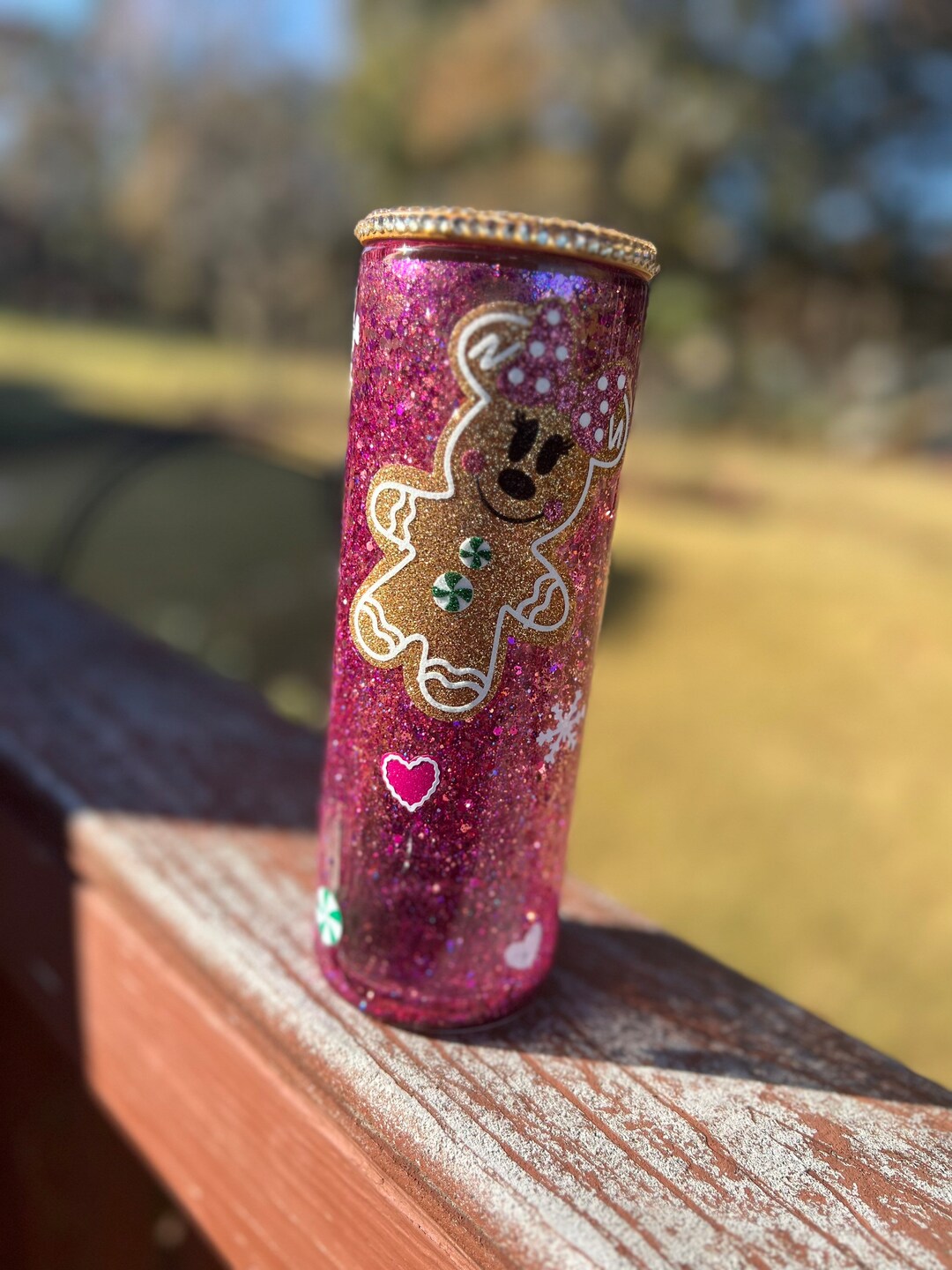 Double Walled Gingerbread Glass Can Christmas Snowglobe | Ready to Ship ...