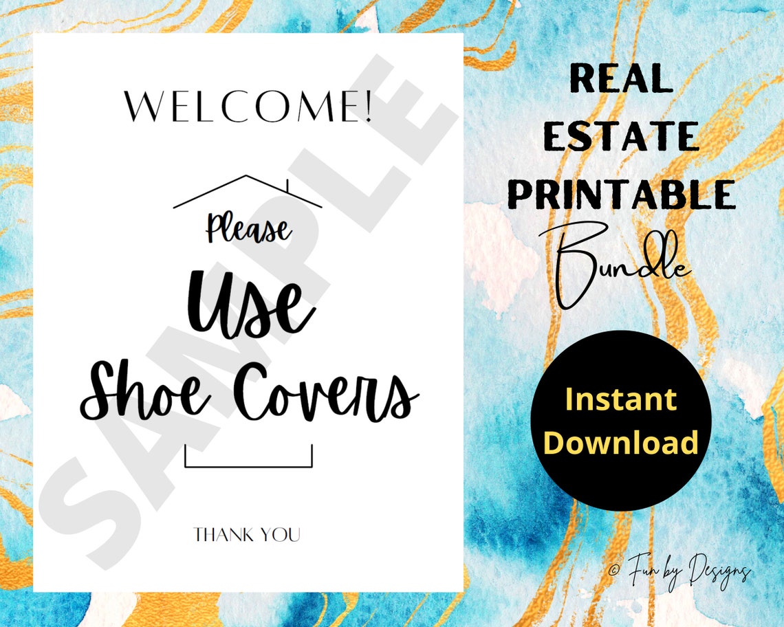 3 Realtor Printable Open House Shoes Sign, Poster. Please Use Shoe ...
