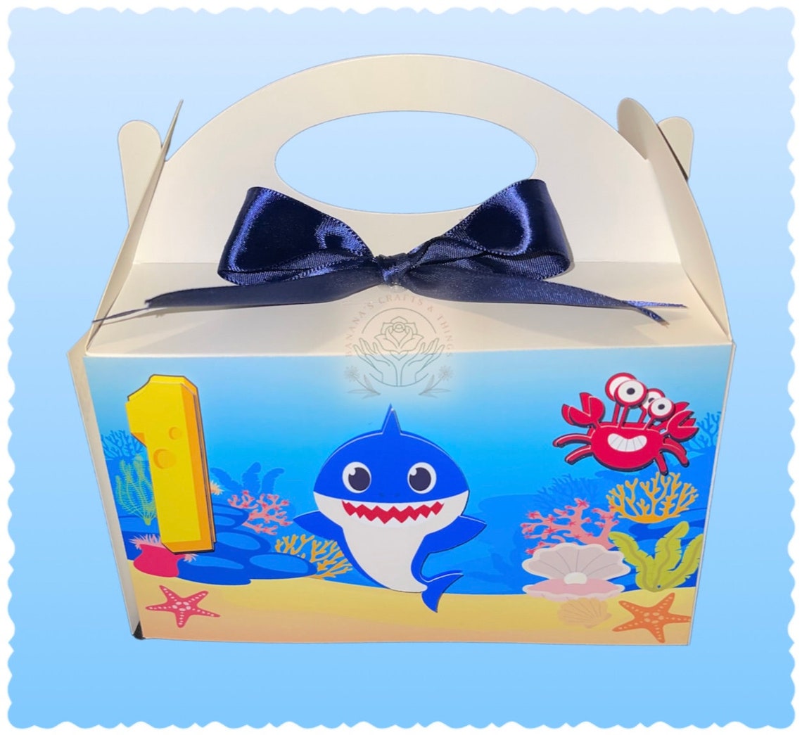 Baby Shark Favor Box~gable Box~babyshark Party Favors~goodie Box~baby ...