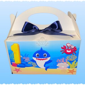 Baby Shark Favor Box~gable Box~babyshark Party Favors~goodie Box~baby ...