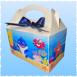 Baby Shark Favor Box~gable Box~babyshark Party Favors~goodie Box~baby ...