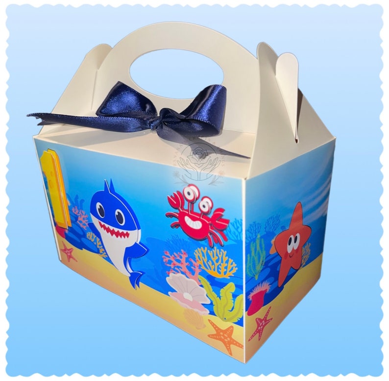 Baby Shark Favor Box~gable Box~babyshark Party Favors~goodie Box~baby ...