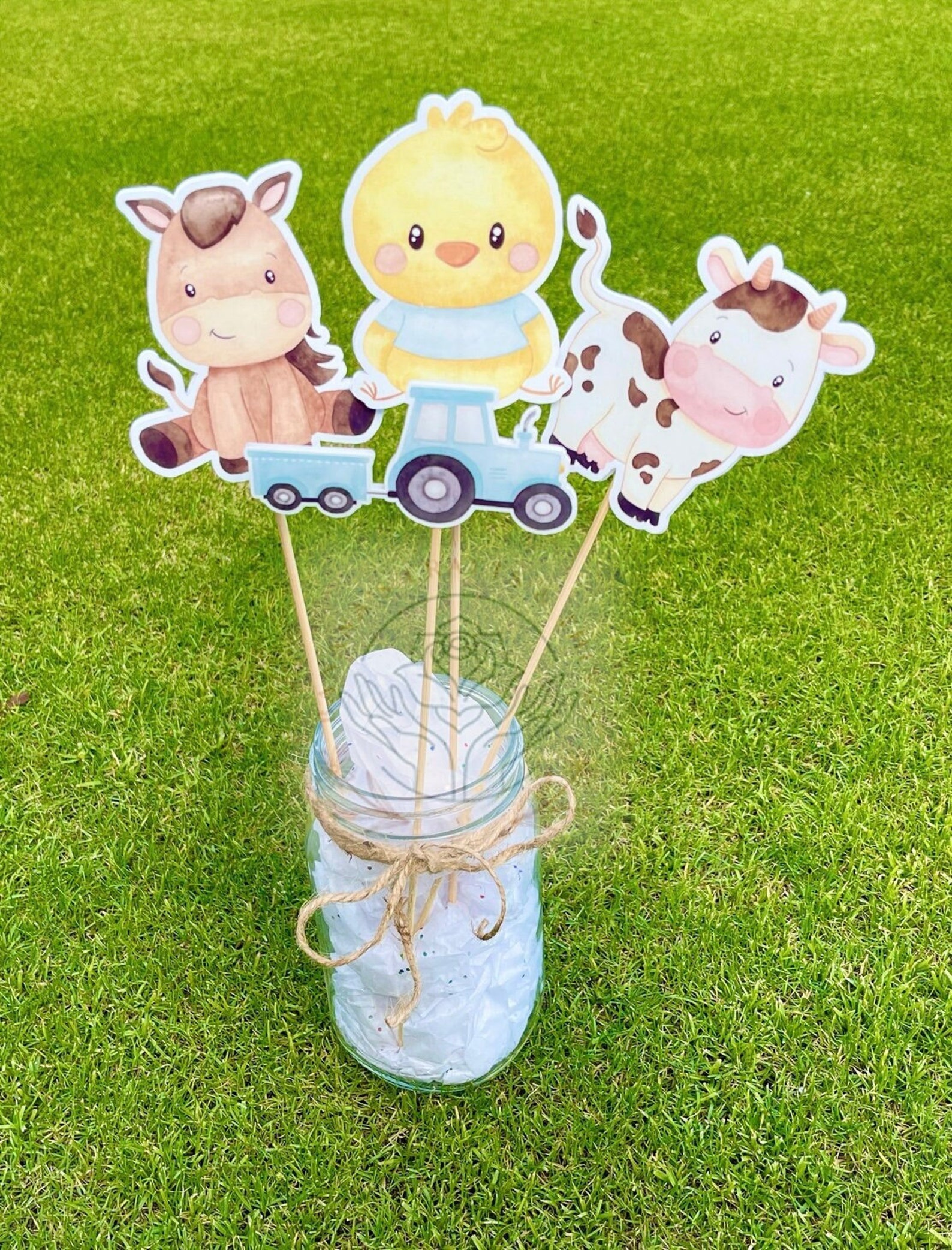 Farm Animal Centerpieces~barnyard Centerpiece~farm Animal Centerpiece ...