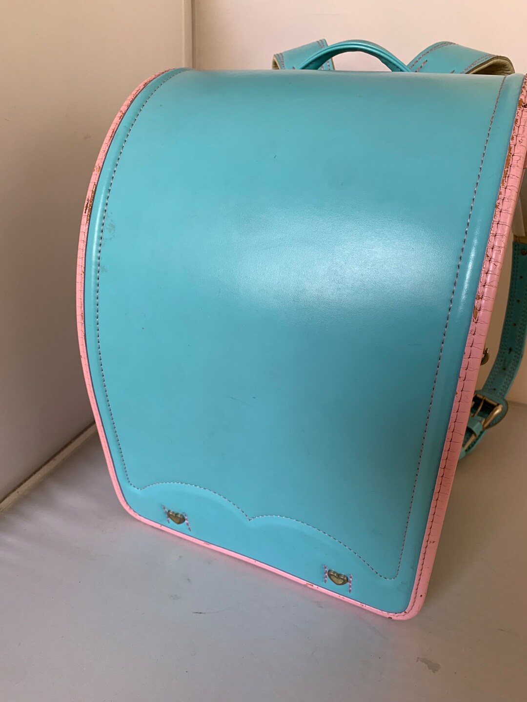 Secondhand Japanese School Backpack Randoseru Light Blue With Cute ...