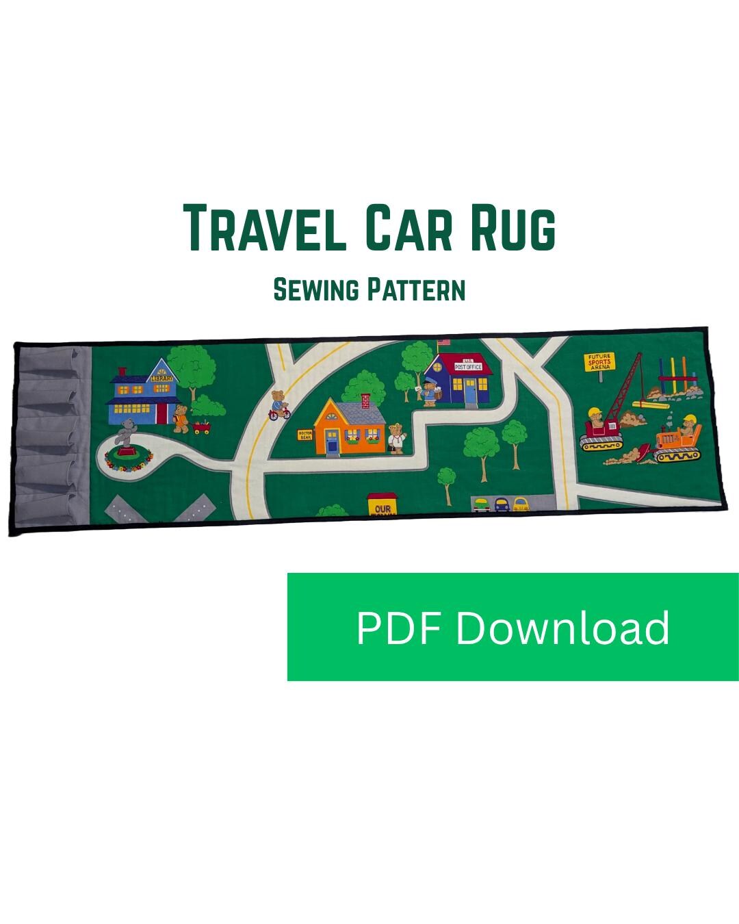 Travel Car Rug / Play Mat - Sewing Pattern - Etsy
