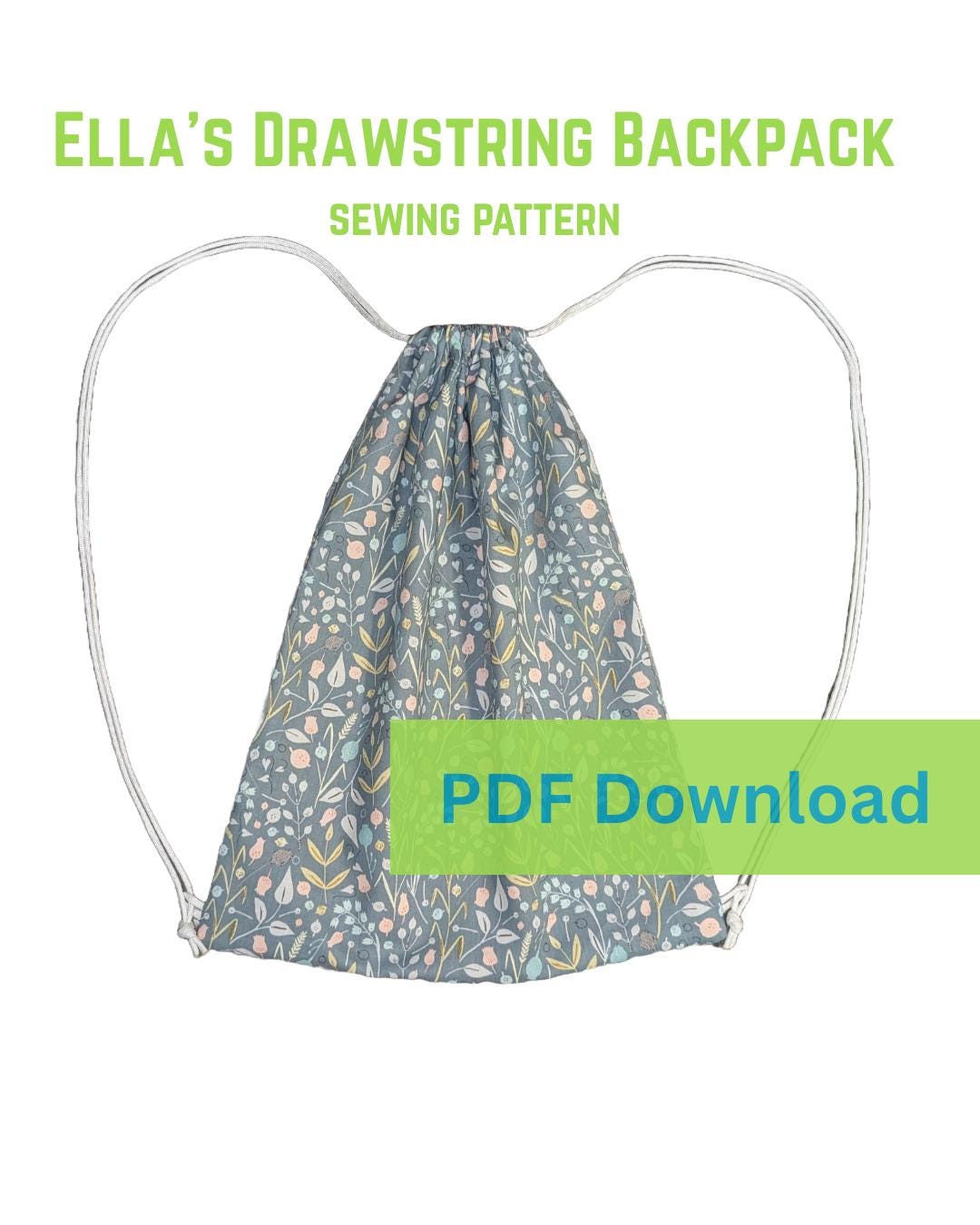 Ella's Easy Drawstring Backpack - Sewing Pattern - Etsy
