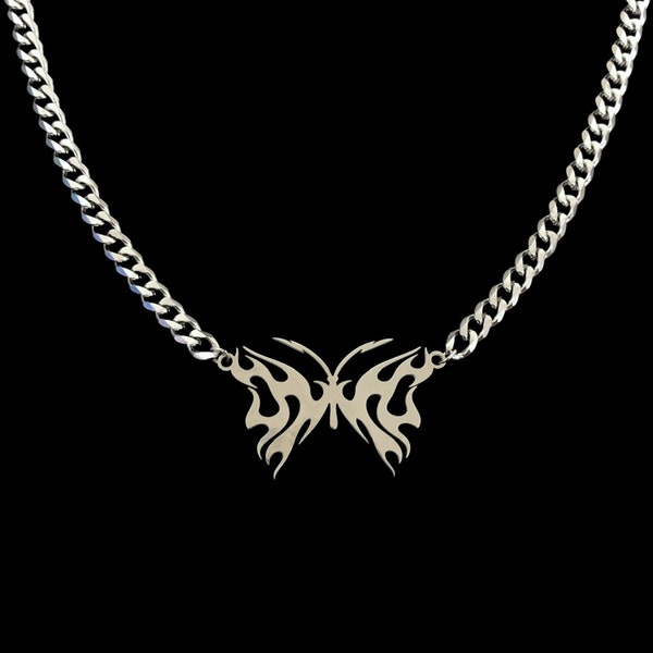 Flame Chain Necklace - Etsy