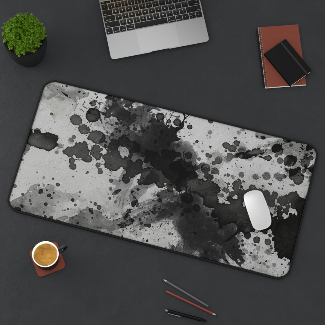 Artistic Spatter Desk Mat Long Desk Mats Mousepad Gaming - Etsy