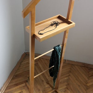 Handcrafted Minimalist Valet Stand Unique Dumbbell Design Stylish Home ...