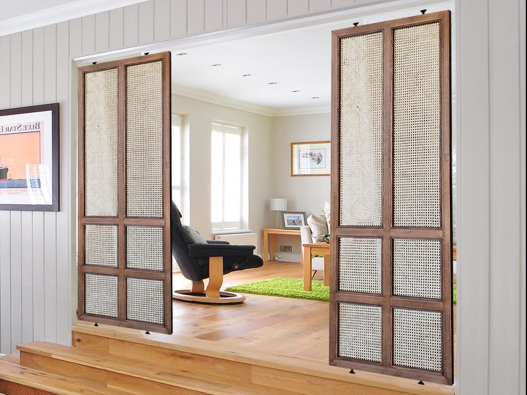 Custom-made Rattan Panel, Cane Webbing Room Divider, and Door Panel - Etsy