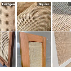 Rattan Panel, Cane Webbing Door, Solid Wood, Custom Size With Sliding ...