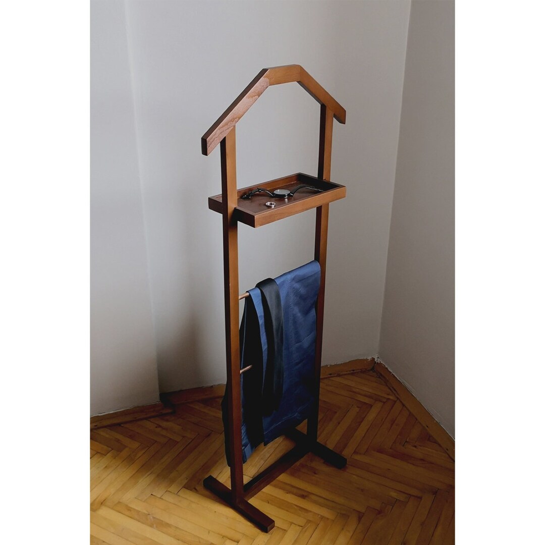 Handcrafted Minimalist Valet Stand Unique Dumbbell Design Stylish Home ...
