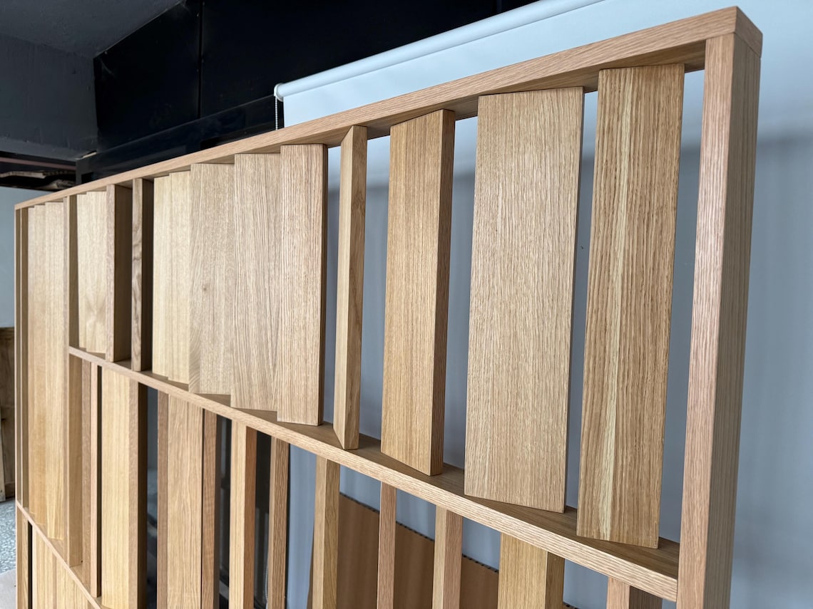 Custom Slat Room Divider: Easy Install & Assembly Wooden Partition ...