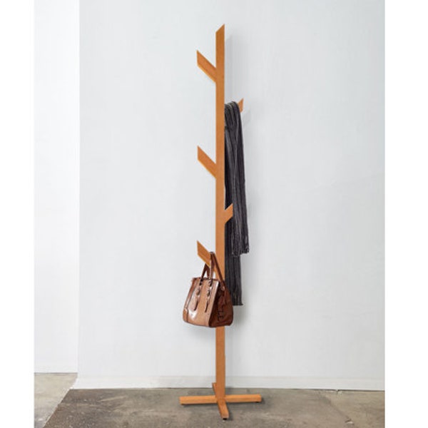 Free Standing Wooden Coat Rack - Etsy