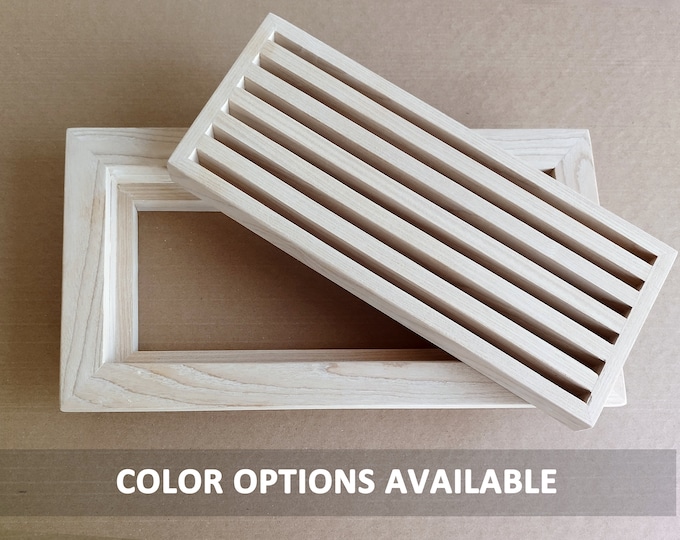 Custom Size Solid Wood Vent Cover Handcrafted Louver for Any Size ...