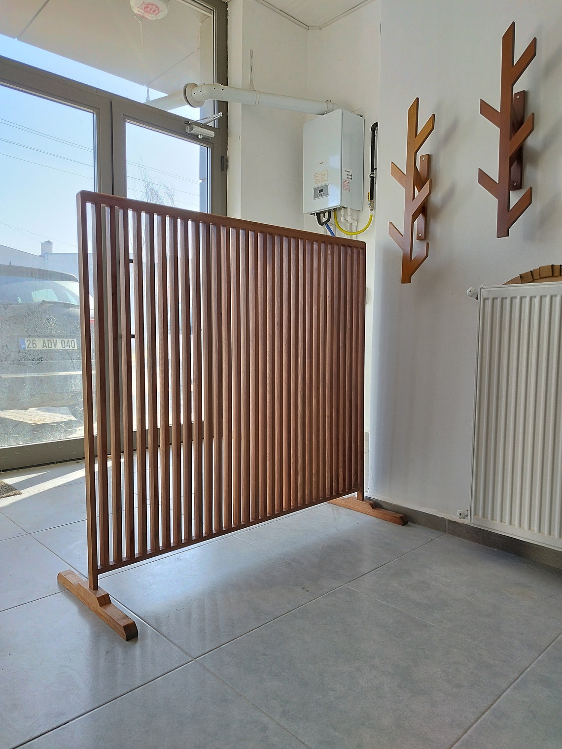 Custom Wooden Room Divider: Freestanding Privacy Screen, Made to Order ...