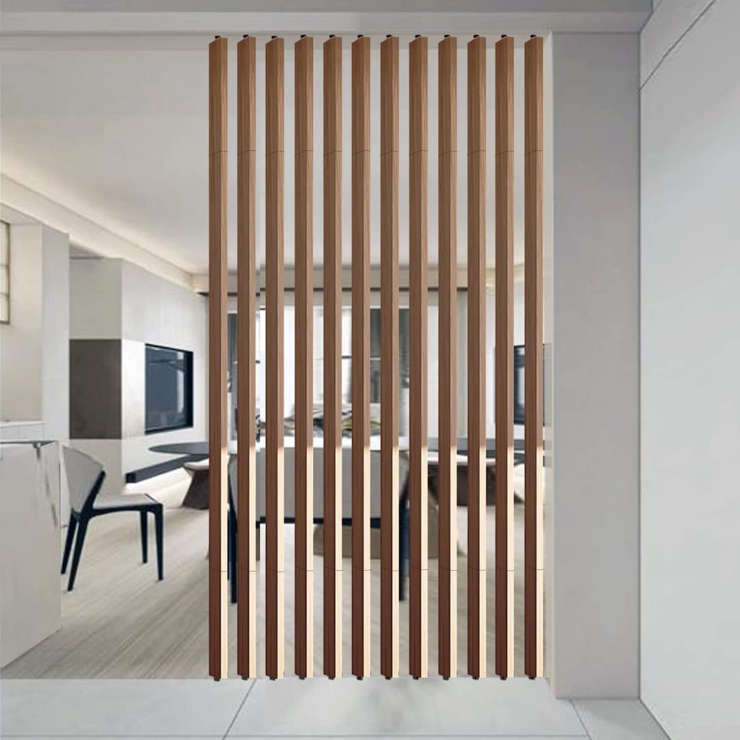 Buy Wooden Slat Room Room Divider and Partition, Rotating Divider, Made ...