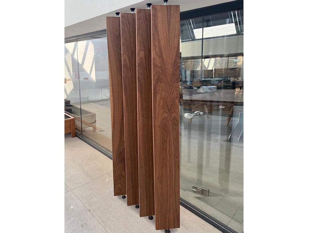 Custom Length Slat Room Divider: Rotating Screen Partition, Easy ...