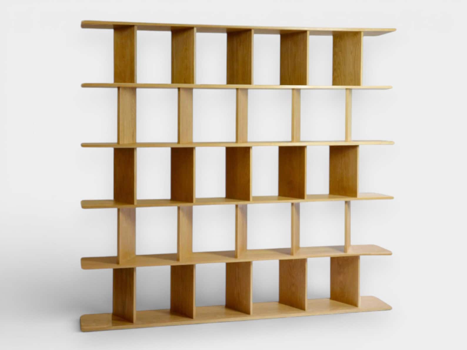Custom Size, Slat Room Divider With Shelves, Free Standing Partition ...