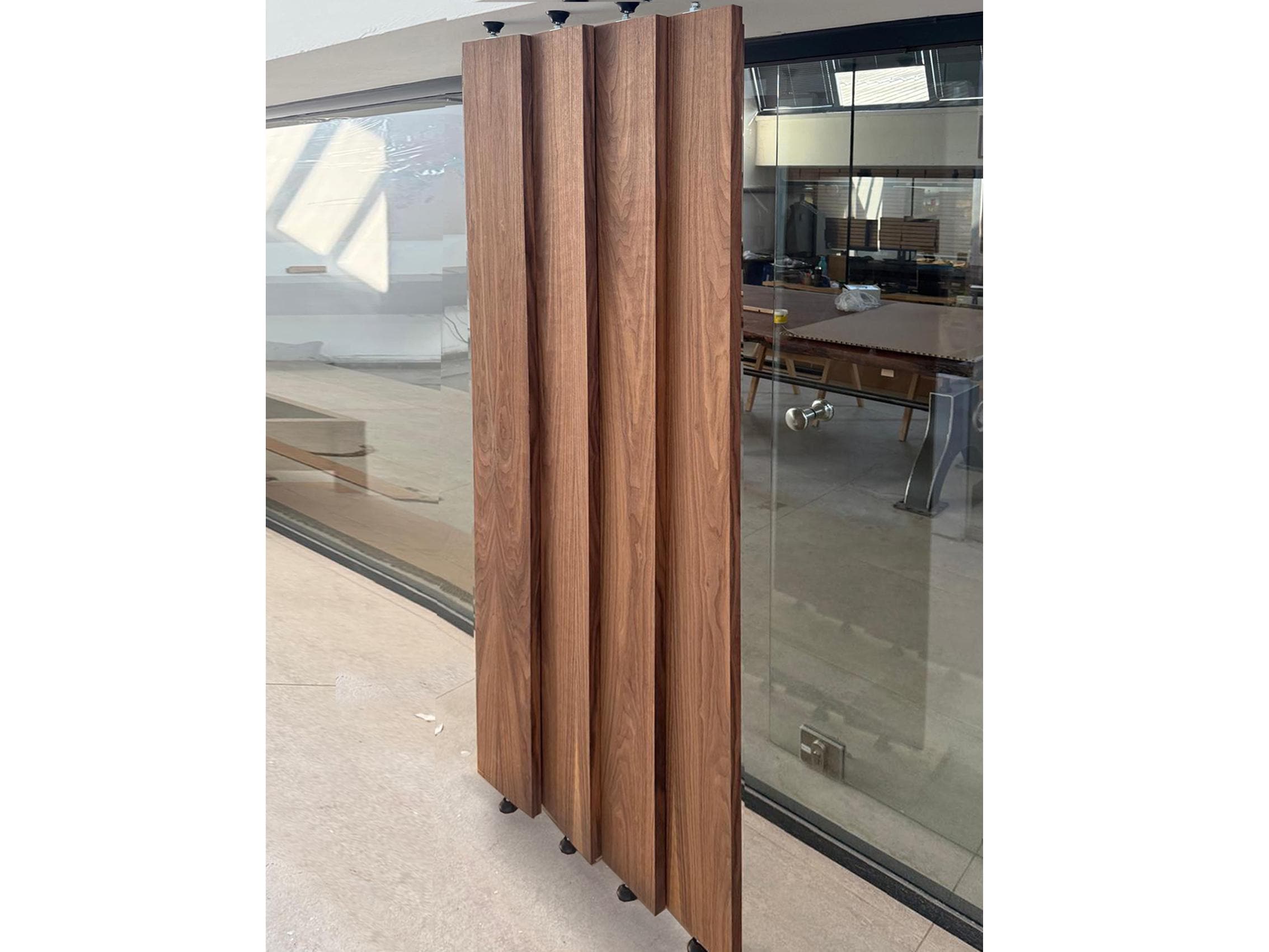 Custom Length Slat Room Divider: Rotating Screen Partition, Easy ...