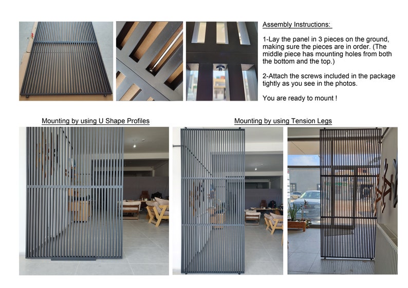Custom Size Solid Wood Room Divider: Slatted Partition, Home Privacy - Etsy