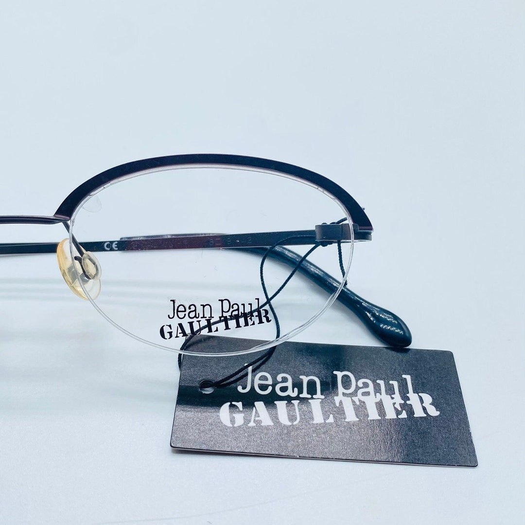 Jean Paul Gaultier 55-0015 Titanium, Vintage 90s Combo Style Half Rim ...
