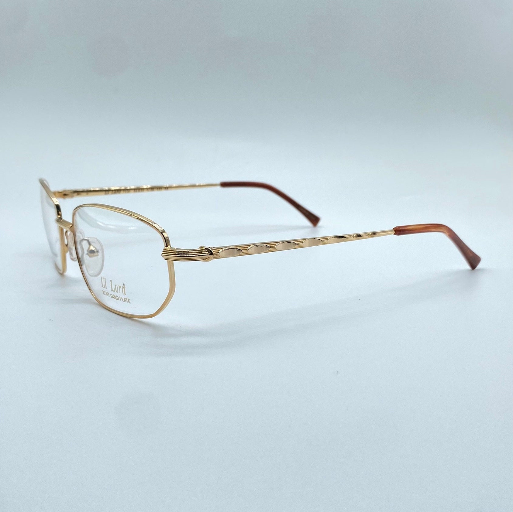 LT Lord 7100 / 90s / Vintage 22 KT Gold Plated Square Eyeglasses Women ...