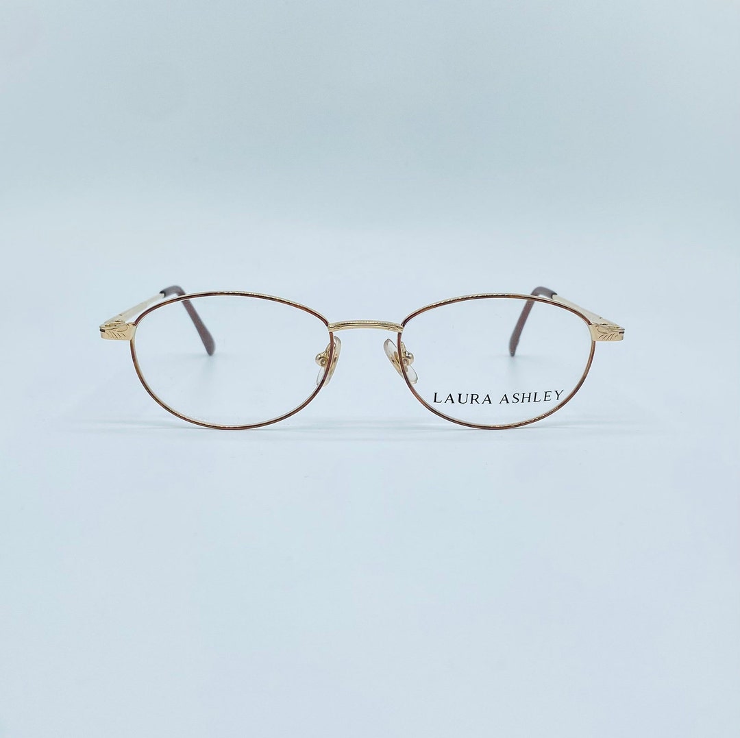 Laura Ashley INGRID Harvest 90s Vintage Gold and Brown Small Oval ...