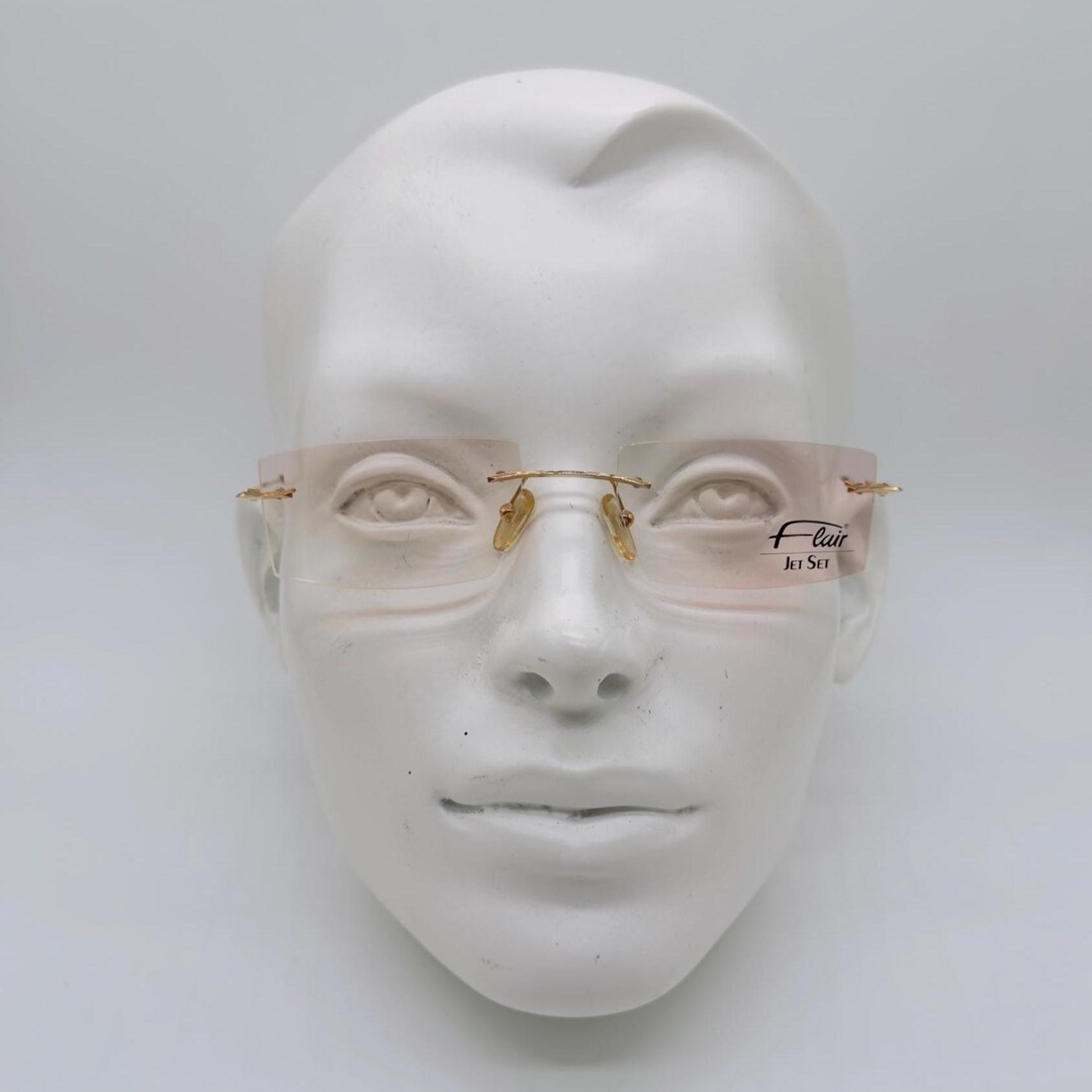 Flair Mod Jet Set 688 , 90s , Vintage Gold , Rimless Square Unique ...