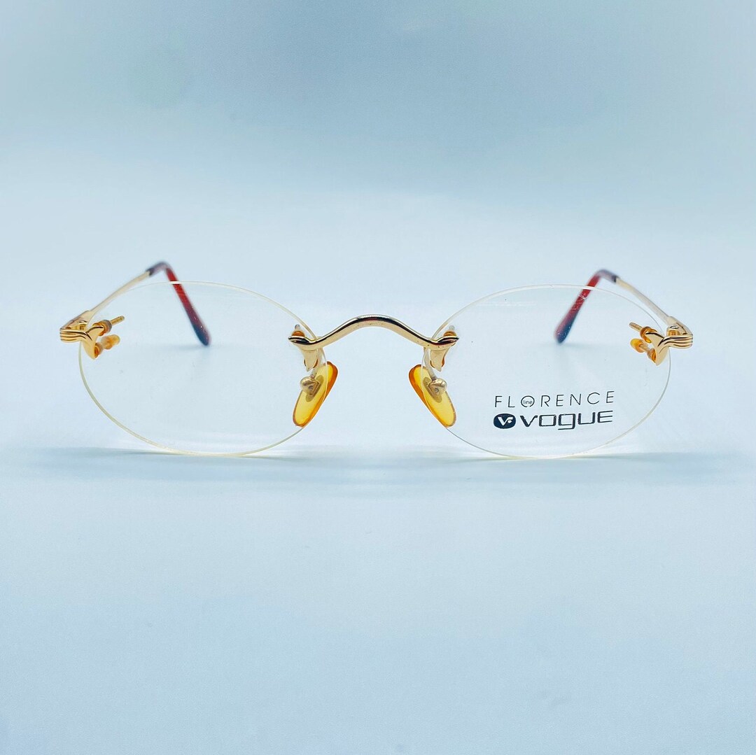 Florence Vogue VO 3118/B ORO Rimless Oval 90s Gold Vintage Unique ...