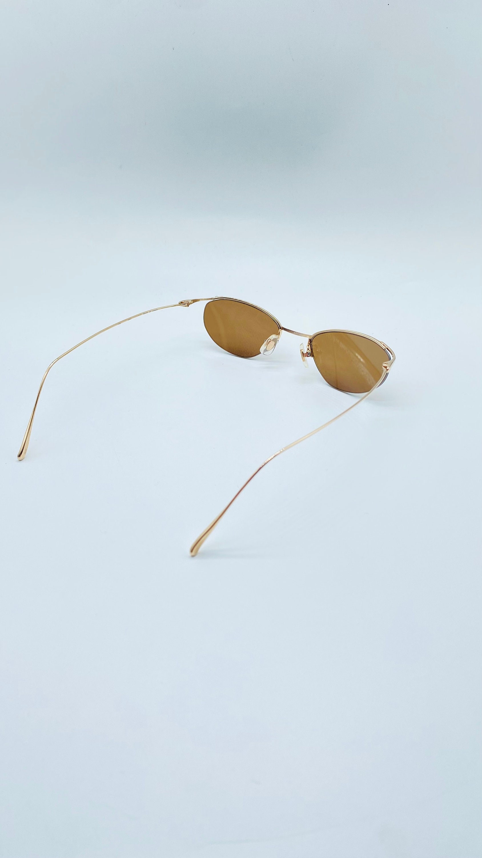 Nikon DT4889 / 90s / Vintage Micro Slim Gold Titanium Half Rim - Etsy