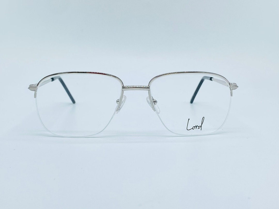 Lord 7102 90s Vintage Sılver Aviator Half Rim Eyeglasses Women & Men ...