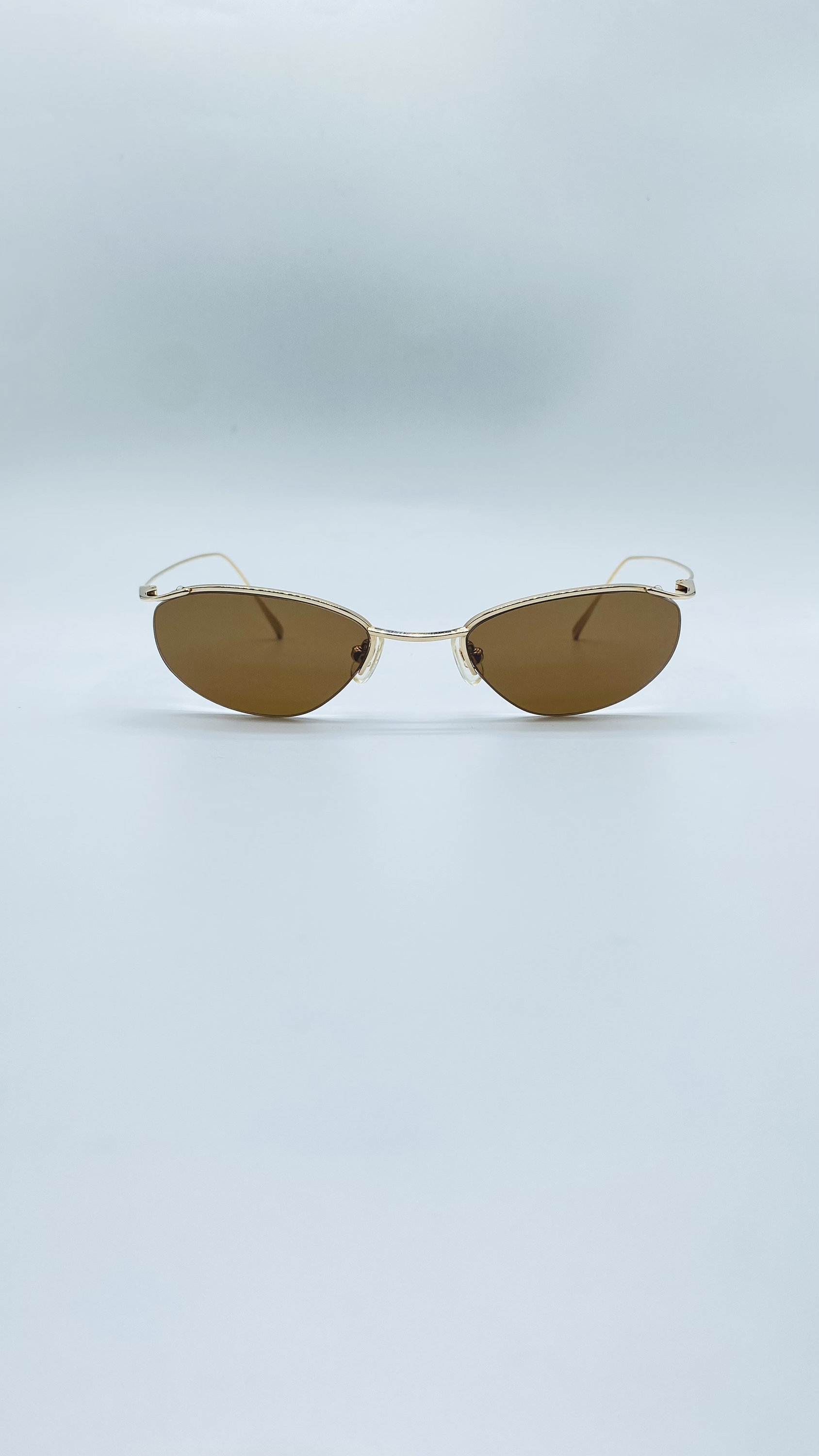 Nikon DT4889 / 90s / Vintage Micro Slim Gold Titanium Half Rim - Etsy