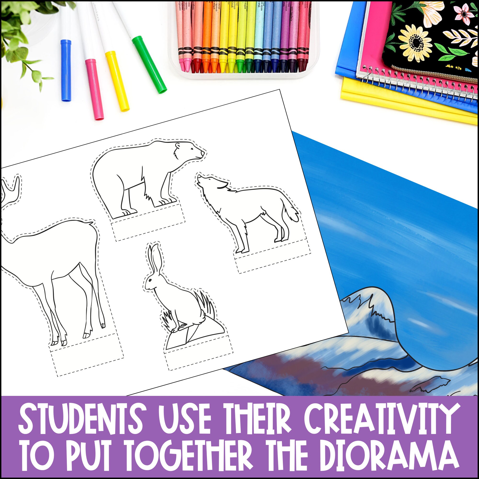 Tundra Biomes Project 3D Diorama Science Pop up Craft Activity - Etsy