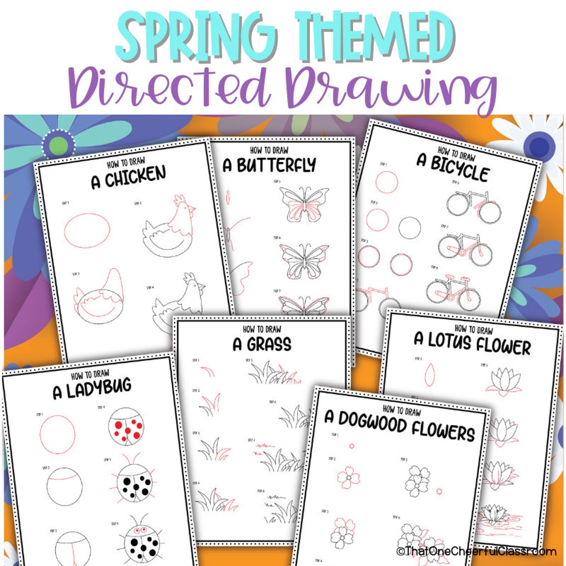Spring Directed Drawing Activities How to Draw Step by Step Drawing ...