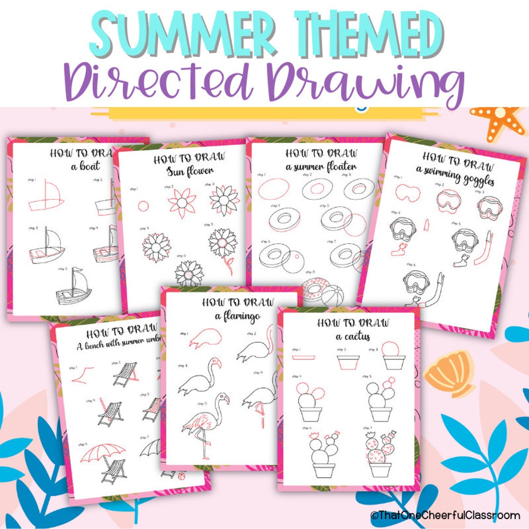 Summer Directed Drawing Activities How to Draw Step by Step Guide ...
